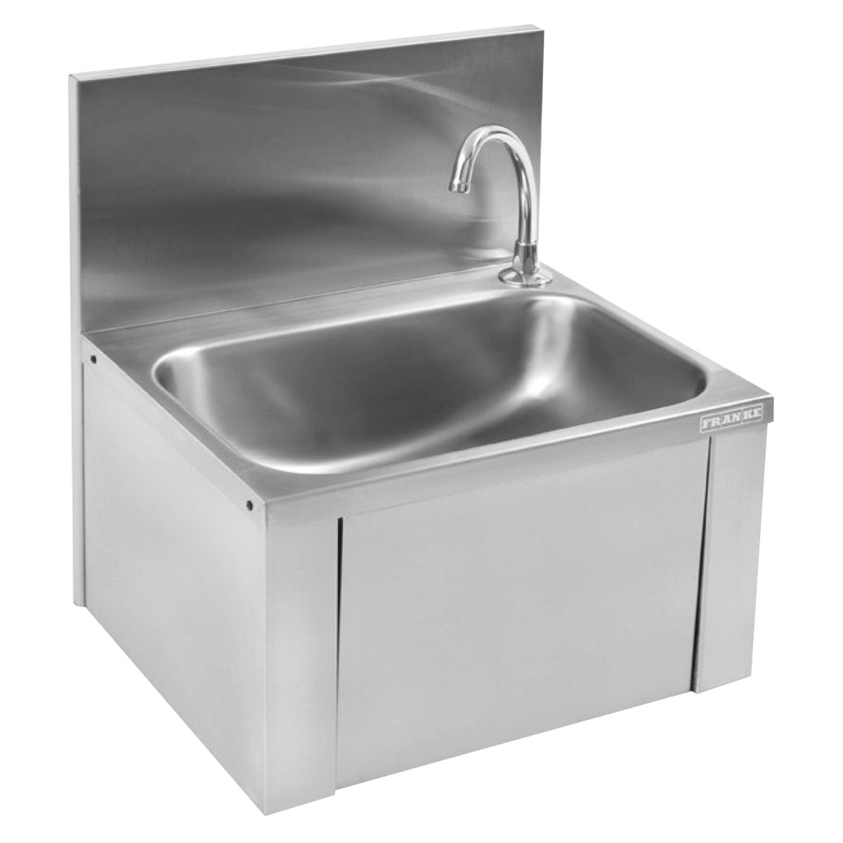 ANMX206 Knee-operated wash hand basin with 410mm wide bowl | KWC DVS
